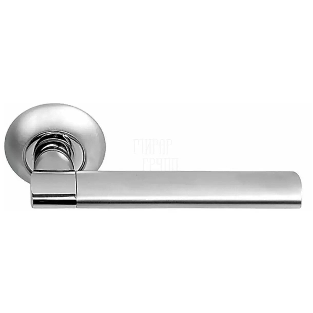 Дверные ручки на круглой розетке Archie S010 119 матовый хром