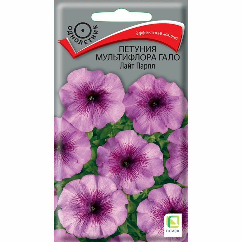 Петуния мультифлора Гало Лайт Парпл