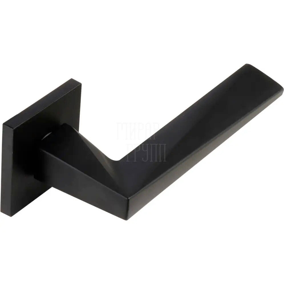 Дверная ручка на квадратной розетке ADDEN BAU "SOLAR" S-535 черный