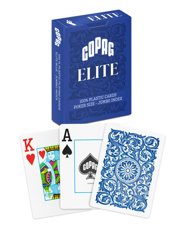 Карты Copag Карты "1546 Elite Plastic Poker Size Jumbo Index blue Single deck"