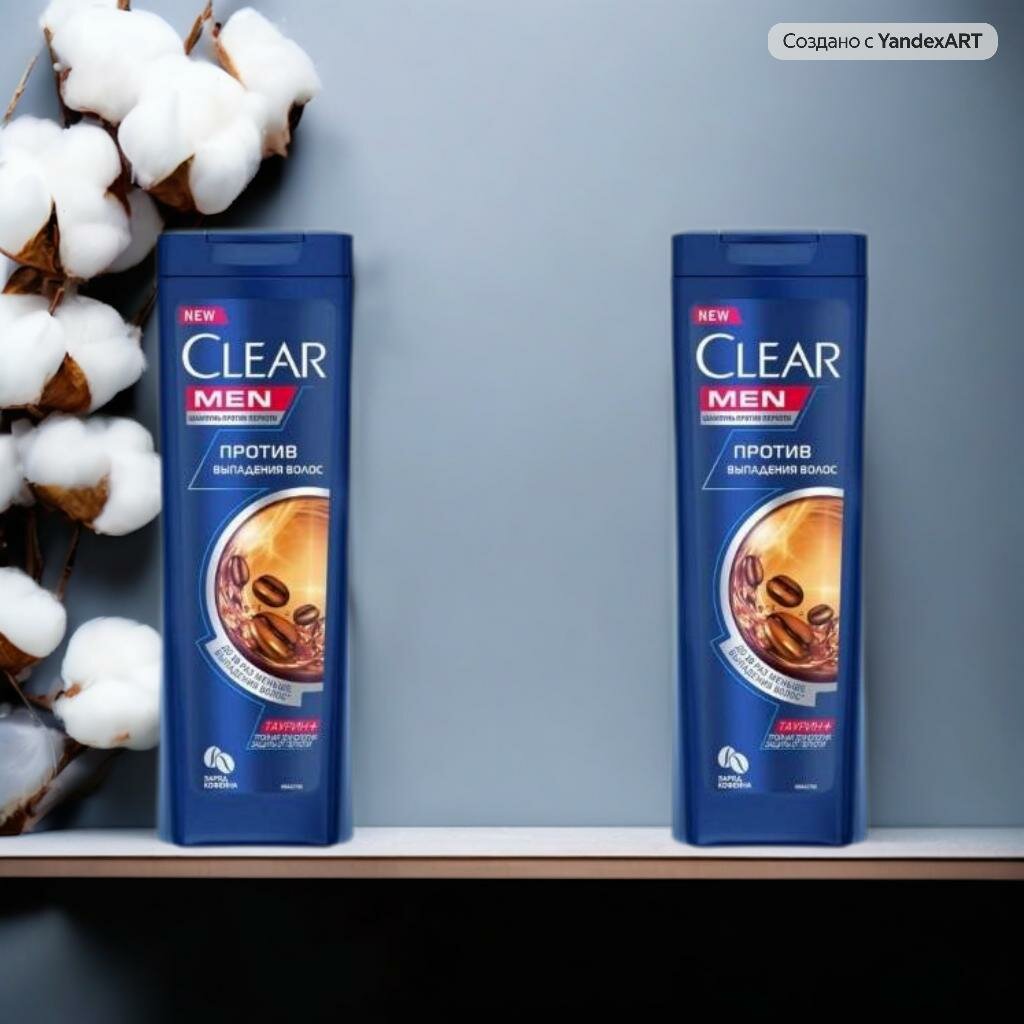 Шампунь против перхоти и выпадения волос Клиар, 200 мл, 2 уп