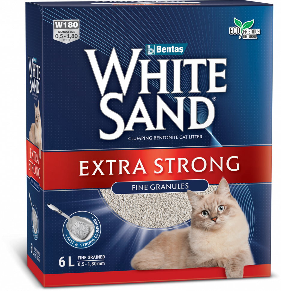 White Sand Комкующийся наполнитель "Экстра", без запаха, коробка (5.1 кг)