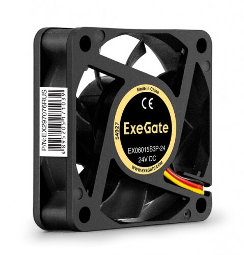 Вентилятор для корпуса Exegate EX06015B3P-24 24В DC 60x60x15мм 3pin (EX297076RUS)