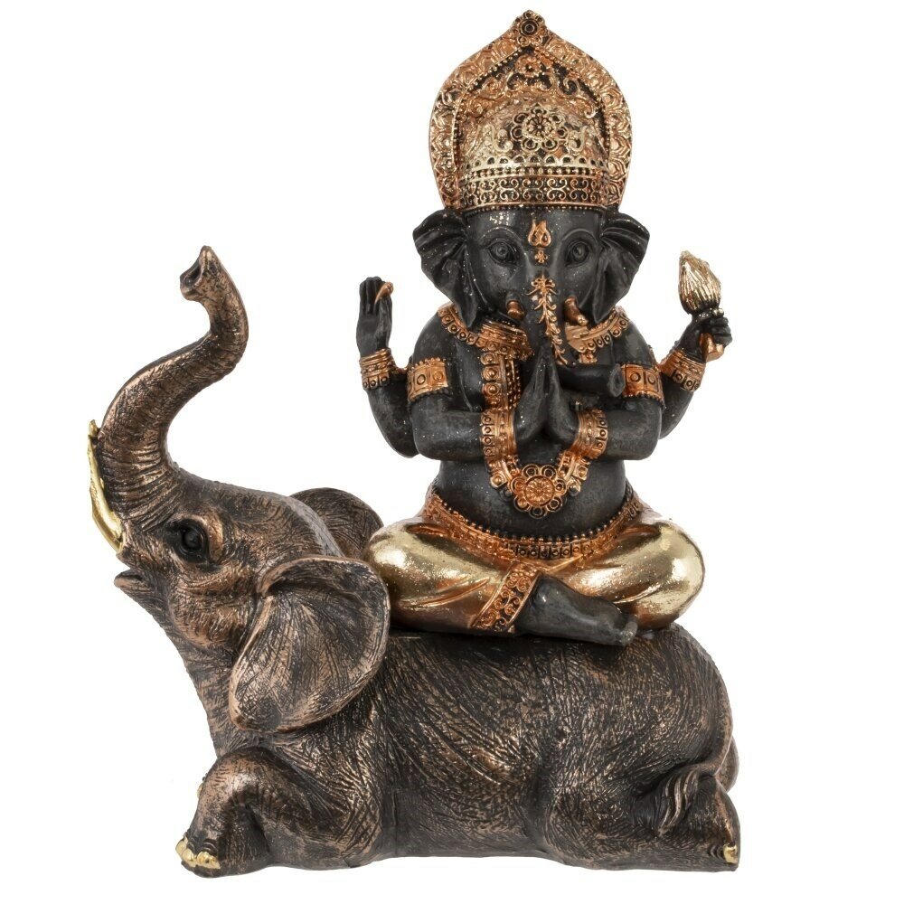 Фигурка декоративная "Ганеша на слоне", L=21 W=10 H=25 см