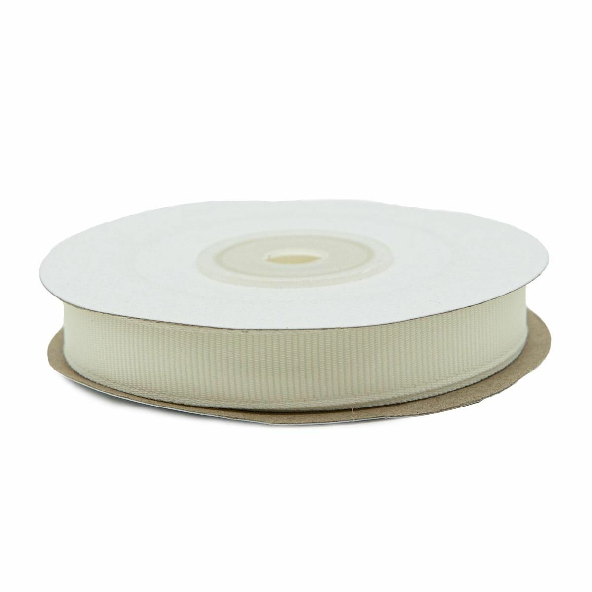 Лента айрис Репсовая, 1,2 см, 18,28 м, цвет 047, Молочный