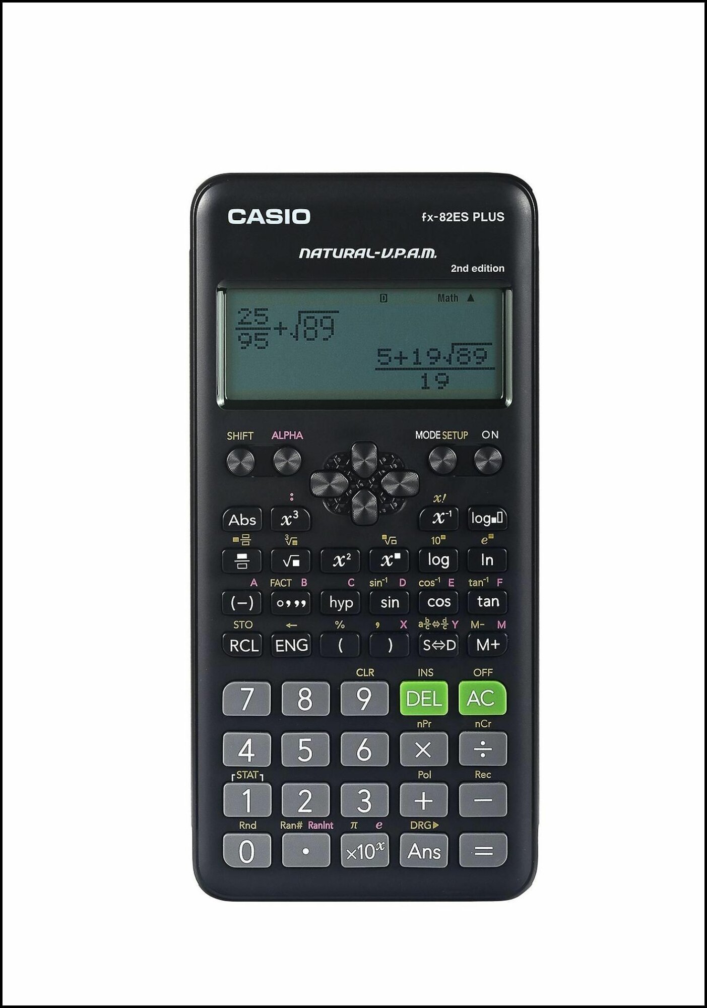 FX-82ESPLUS-2-WDHW непрограммируемый научный калькулятор CASIO