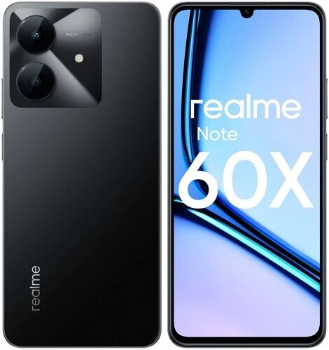 Смартфон Realme Note 60x 6.74" IPS, Tiger T612, 4Gb, 128Gb, черный (6941764448995)