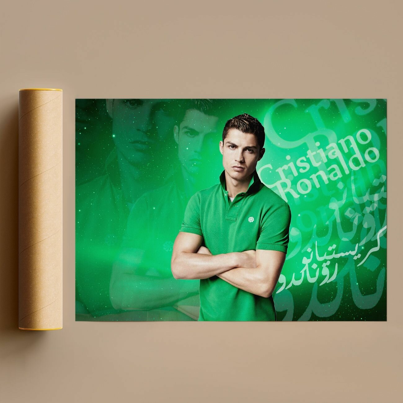 Постер Криштиану Роналду, футбол 60х80 см без рамы/ Футболист, спорт, плакат для интерьера, в подарок