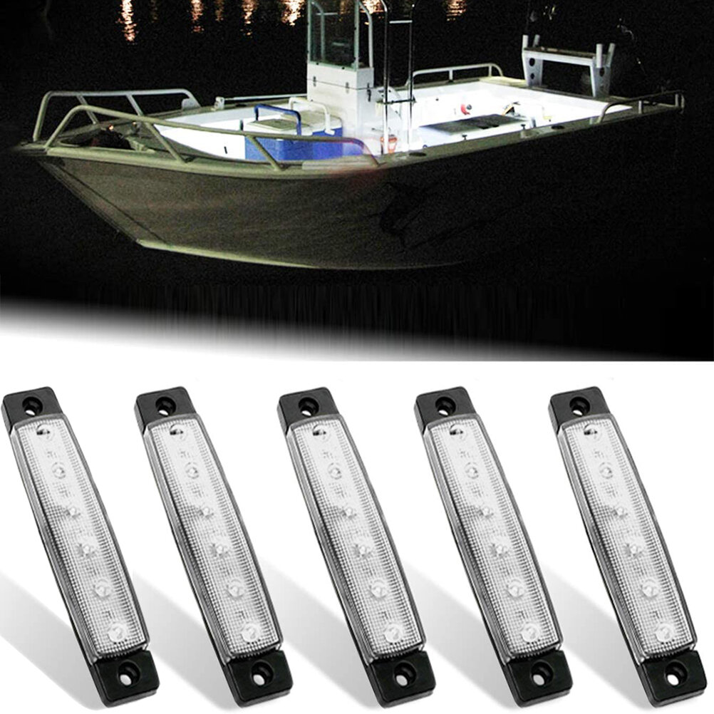 5pcs Морские светильники 12 В водонепроницаемые морские навигационные свети