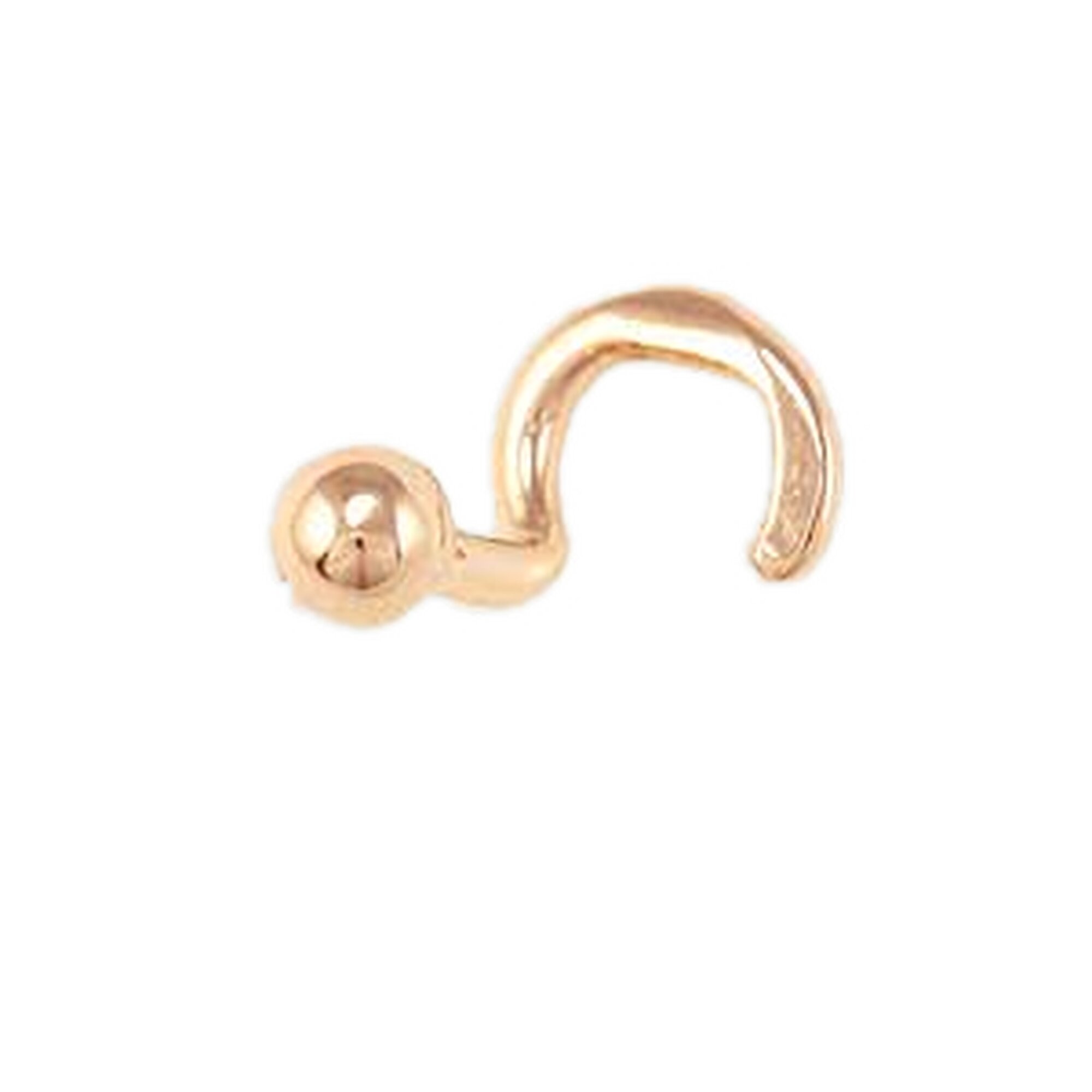 Пирсинг в нос, красное золото, 585 проба