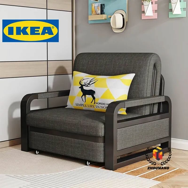 Диван-кровать, складной, выдвижной, с местом для хранения, Серый