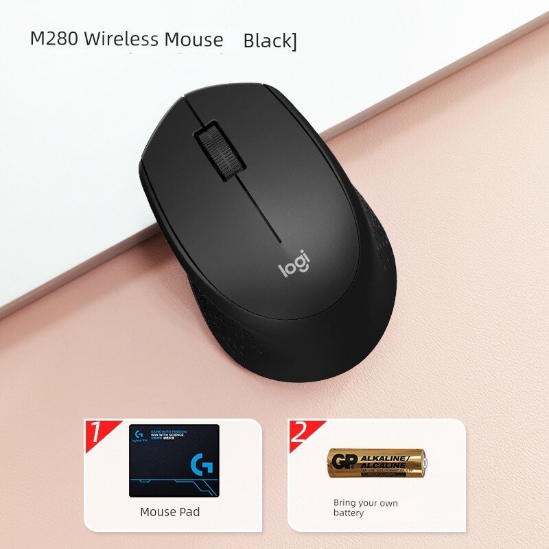 Беспроводная мышь Logitech M280 для ноутбуков, настольных компьютеров, офиса, дома, игр, энергосберегающая,