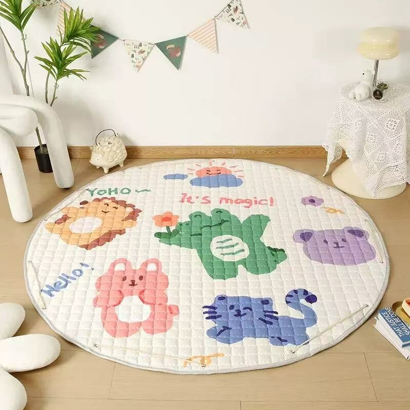 Детская подушка-мешок для ползания малыша по полу, ковру в детской комнате, круглая развивающая игра, мягкий теплый новорожденный ребенок 150 см