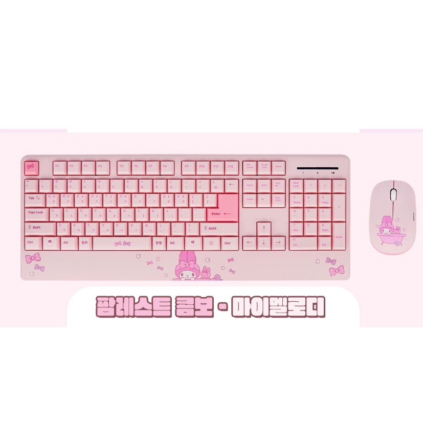 Оригинальная внешняя клавиатура и мышь Hello Kitty для настольного компьютера и ноутбука (Корея) Мелодия Мышка +