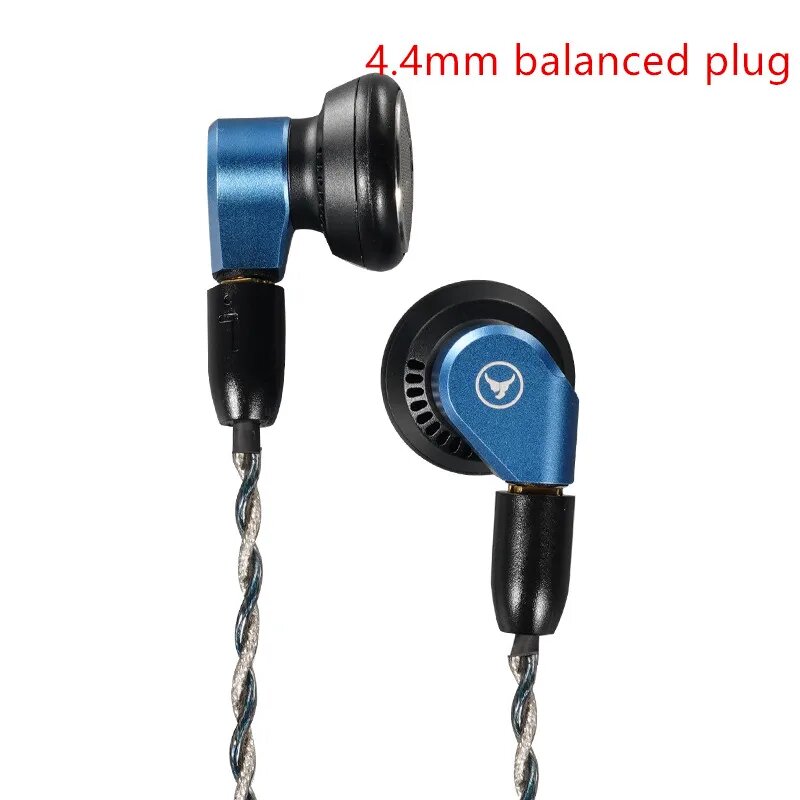 Yincrow Теленок синие внутриканальные наушники 4.4mm balanced plug