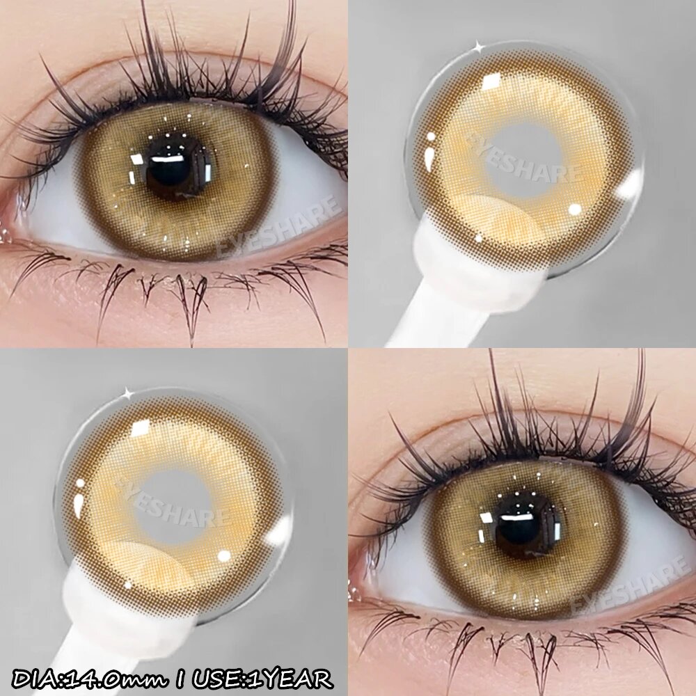 Цветные Контактные Линзы EYESHARE Для Косплея В Стиле Аниме, Одноразовые, Мягкие, HEMA, Синие, Фиолетовые, Зеленые, Красные