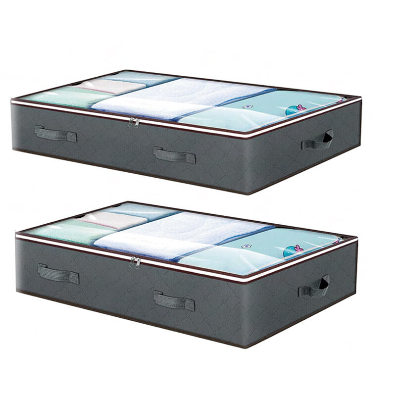 Контейнеры для хранения "Farfo", складные, прозрачные, 90л, 2шт