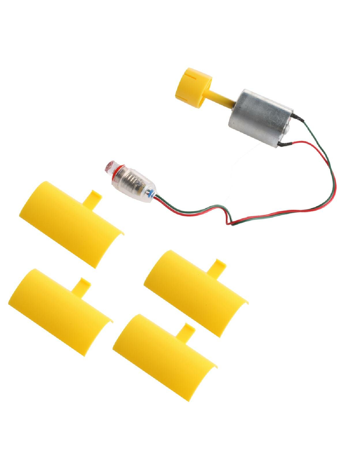 Микро-ветряная турбина с вертикальным валом (+ вентилятор + красный светодиод E10)