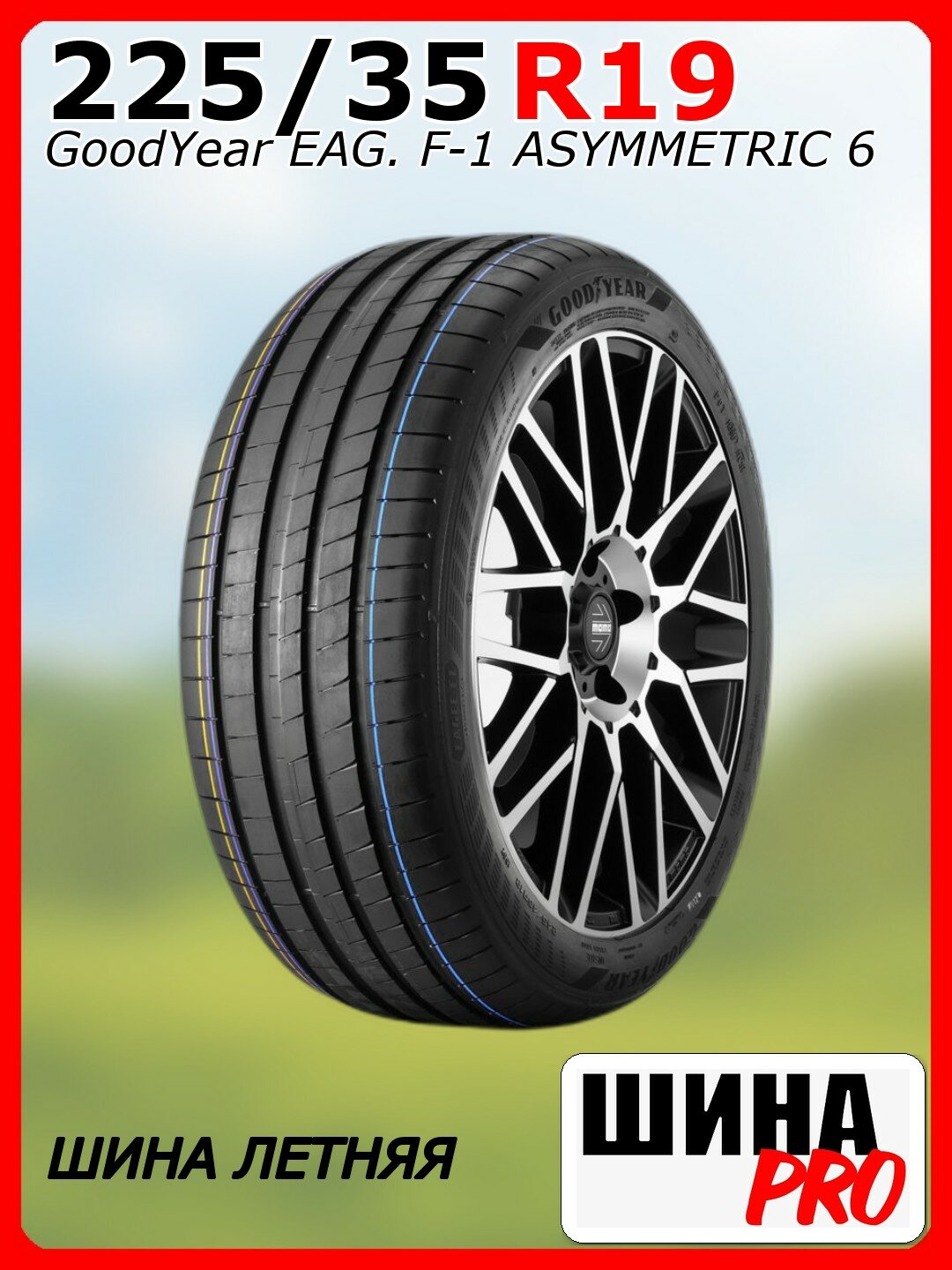 Шина летняя GoodYear 225/35/19 Y 88 EAG. F-1 ASYMMETRIC 6 XL для легковых автомобилей 581484