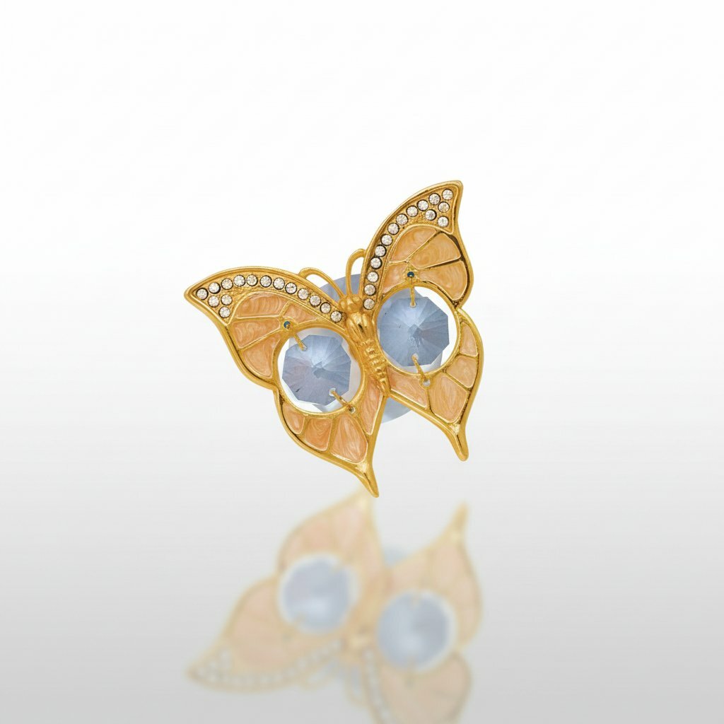 Фигурка на липучке Бабочка золотая A7892 Crystal Temptations, Металл, кристалл