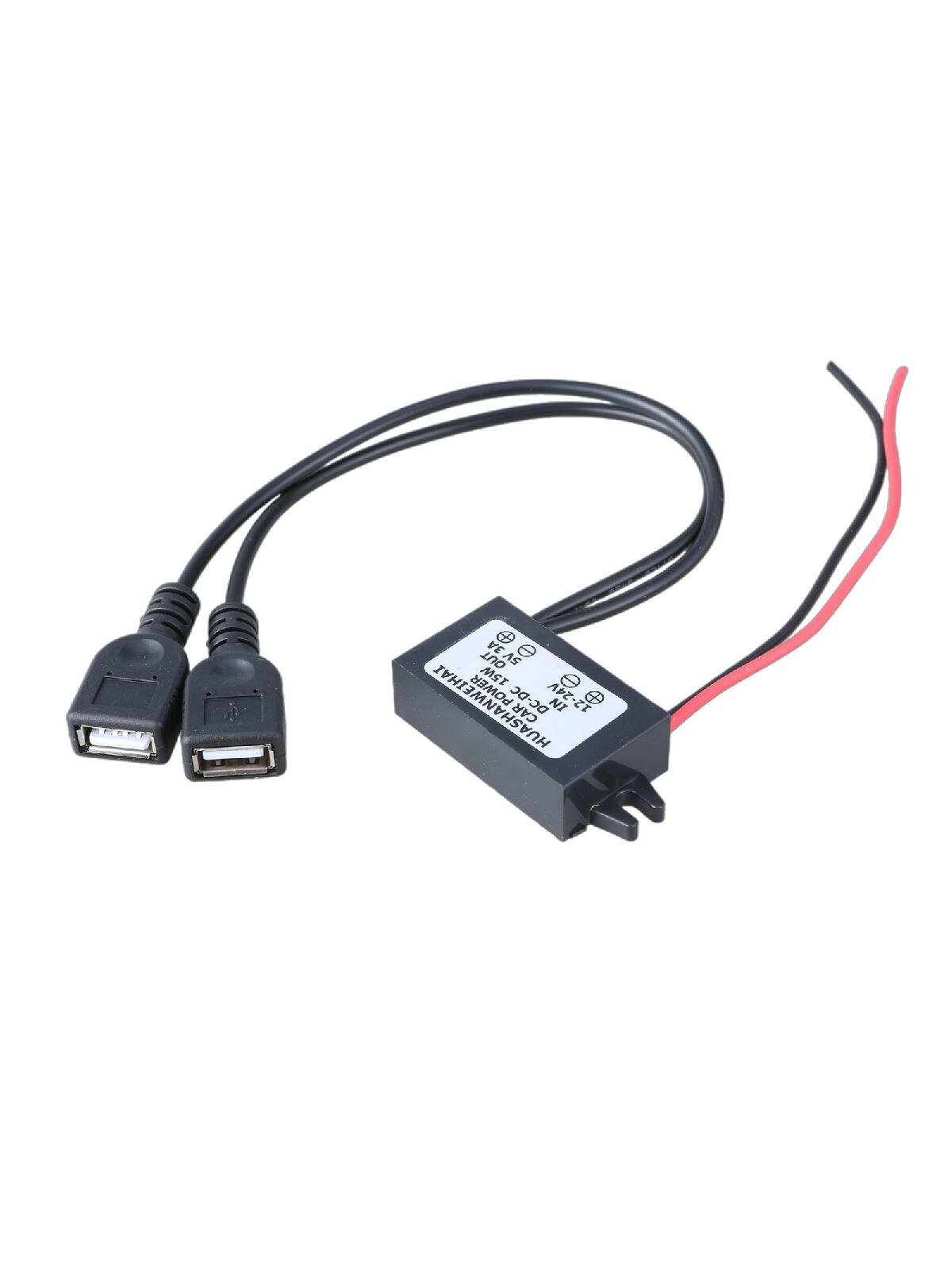 Двойное USB-зарядное устройство DC12V ~ 24V - 5V/3A