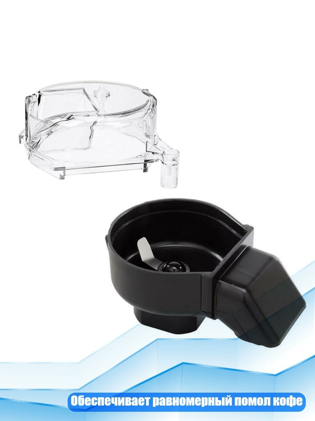 Запасная прозрачная крышка и держатель ножа для кофемолки DGB-500G