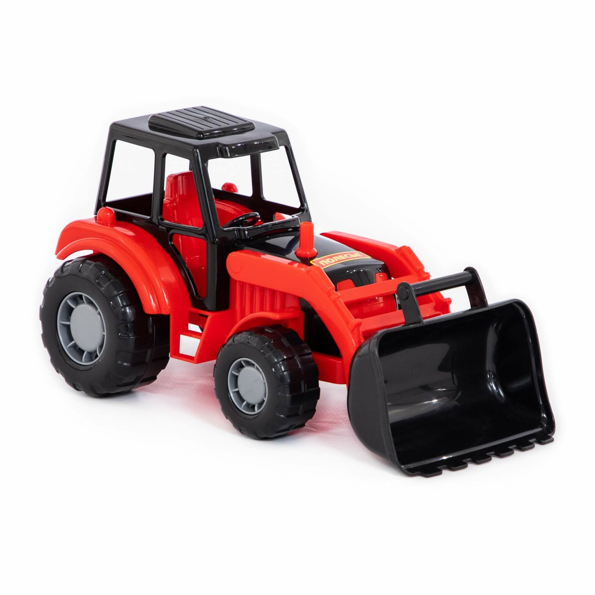 Трактор-погрузчик Полесье "Мастер" 35301, реалистичный дизайн, подвижный ковш