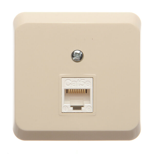 Розетка Этюд KOMA-001K компьютерная 1 вход 8 контактов о/п бежевая Schneider Electric (4 шт. в наборе)