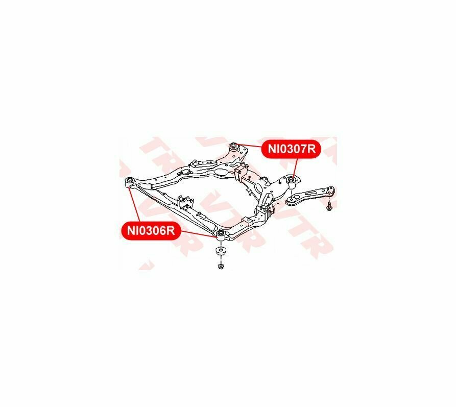 Сайлентблок подрамника передней подвески, задний, VTR NI0307R
