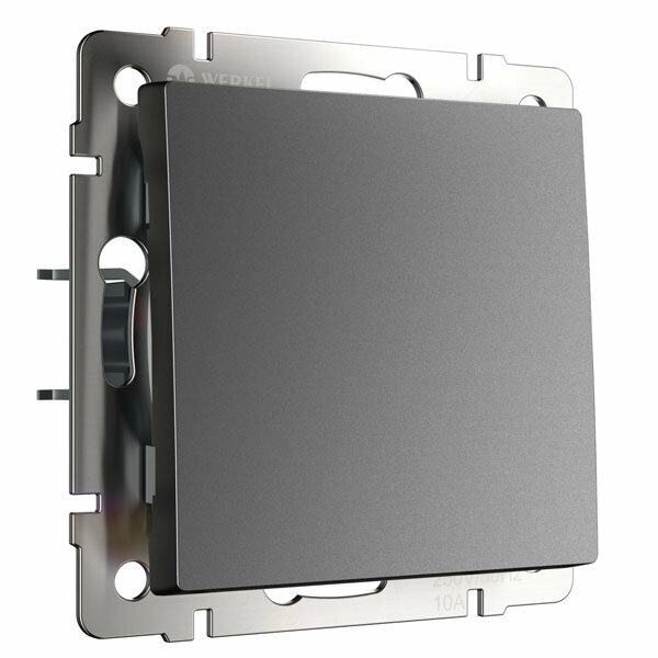 Выключатель встраиваемый одноклавишный проходной WERKEL W1112064 графит матовый