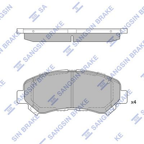 HI-Q SP1451 (410600023R / 41060EG090 / D10601BN0A) колодки дисковые п.\ Nissan (Ниссан) qashqai / x-trail all 07 / Maxima (Максима)