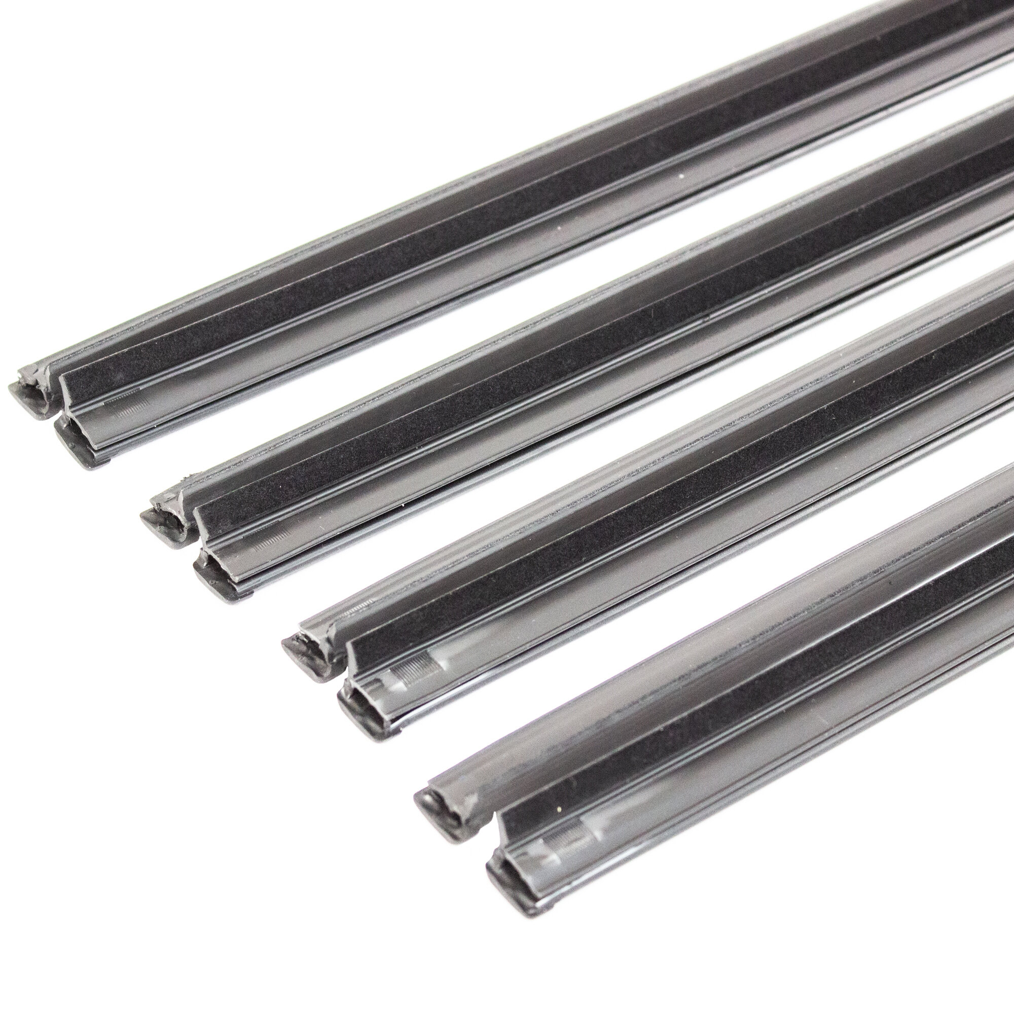 Бархотки ВАЗ 2107, 2105 внешние и внутренние уплотнители стекла двери, комплект 8шт.