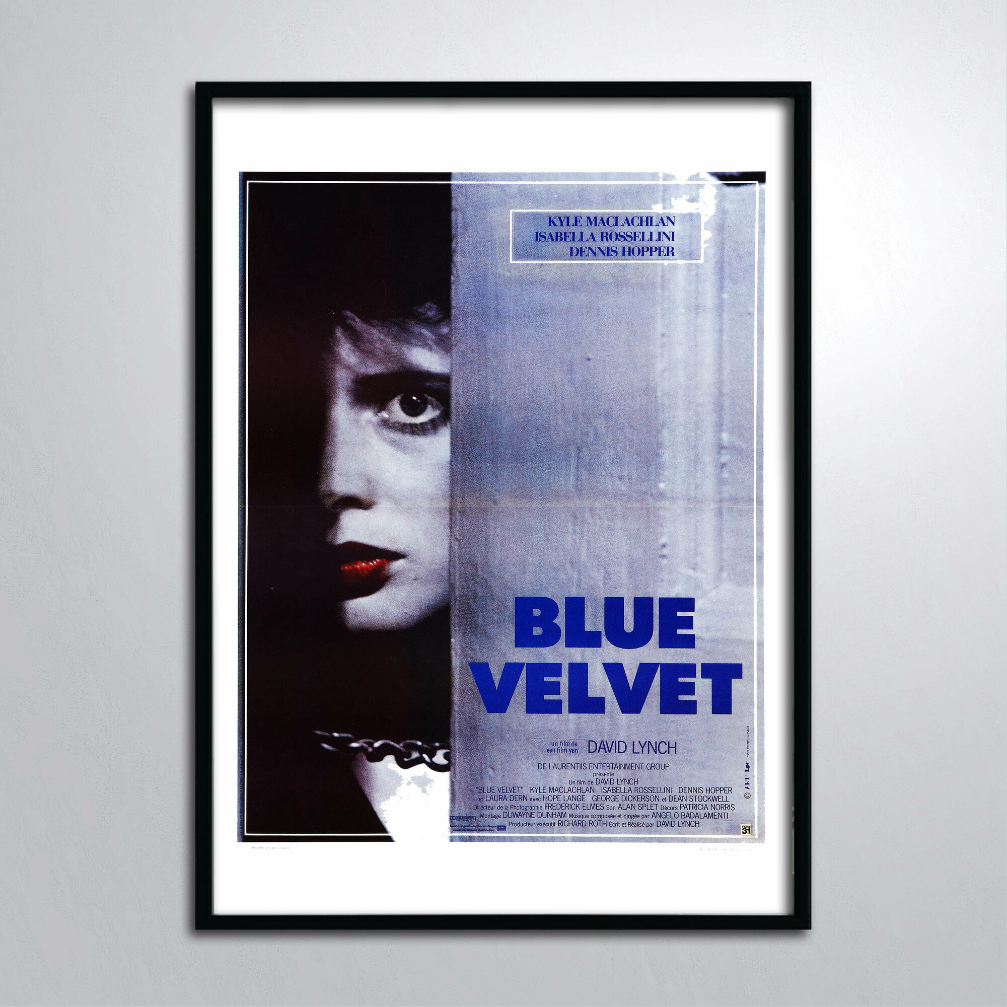 Постер без рамы/Дэвид Линч Синий бархат Плакат Blue Velvet