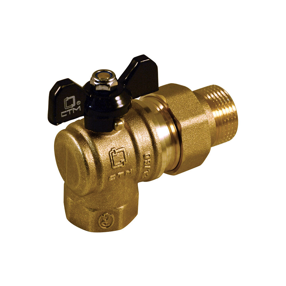 Кран шаровый СТМ 1/2" РВ-Сгон угловой бабочка