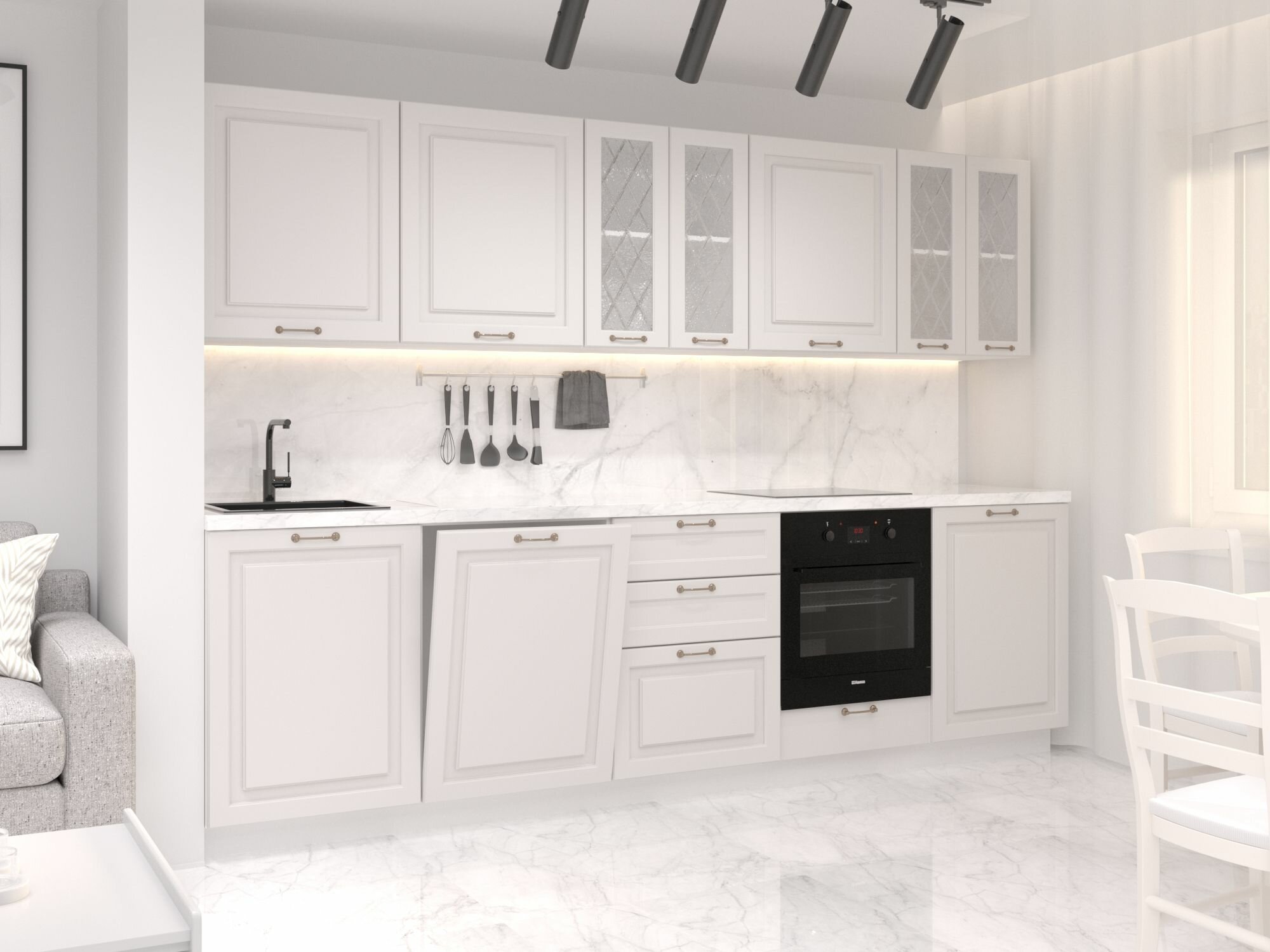 Кухонный гарнитур Ницца Агат, 3000 мм