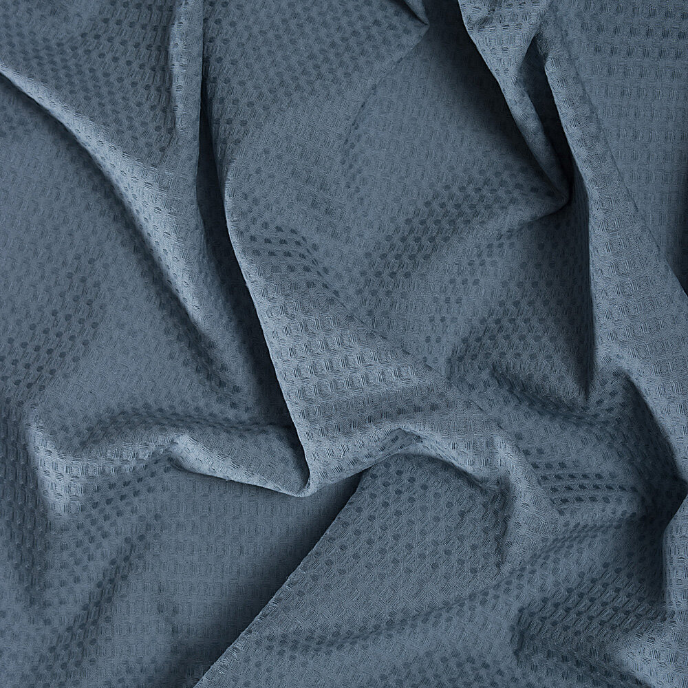 Ткань полотно вафельное 7*7 мм 230 гр/м2 серое без рисунка (2852)