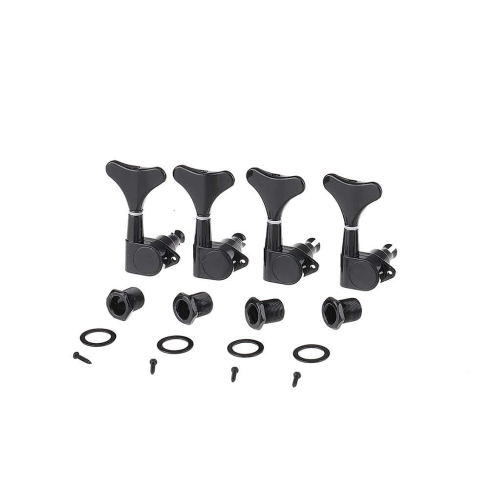 M179-4 Колки для бас-гитары, 4л, черные, Musiclily