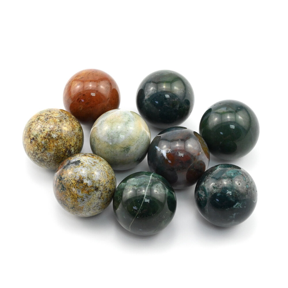 Шар из агата мохового, диаметр 25мм .