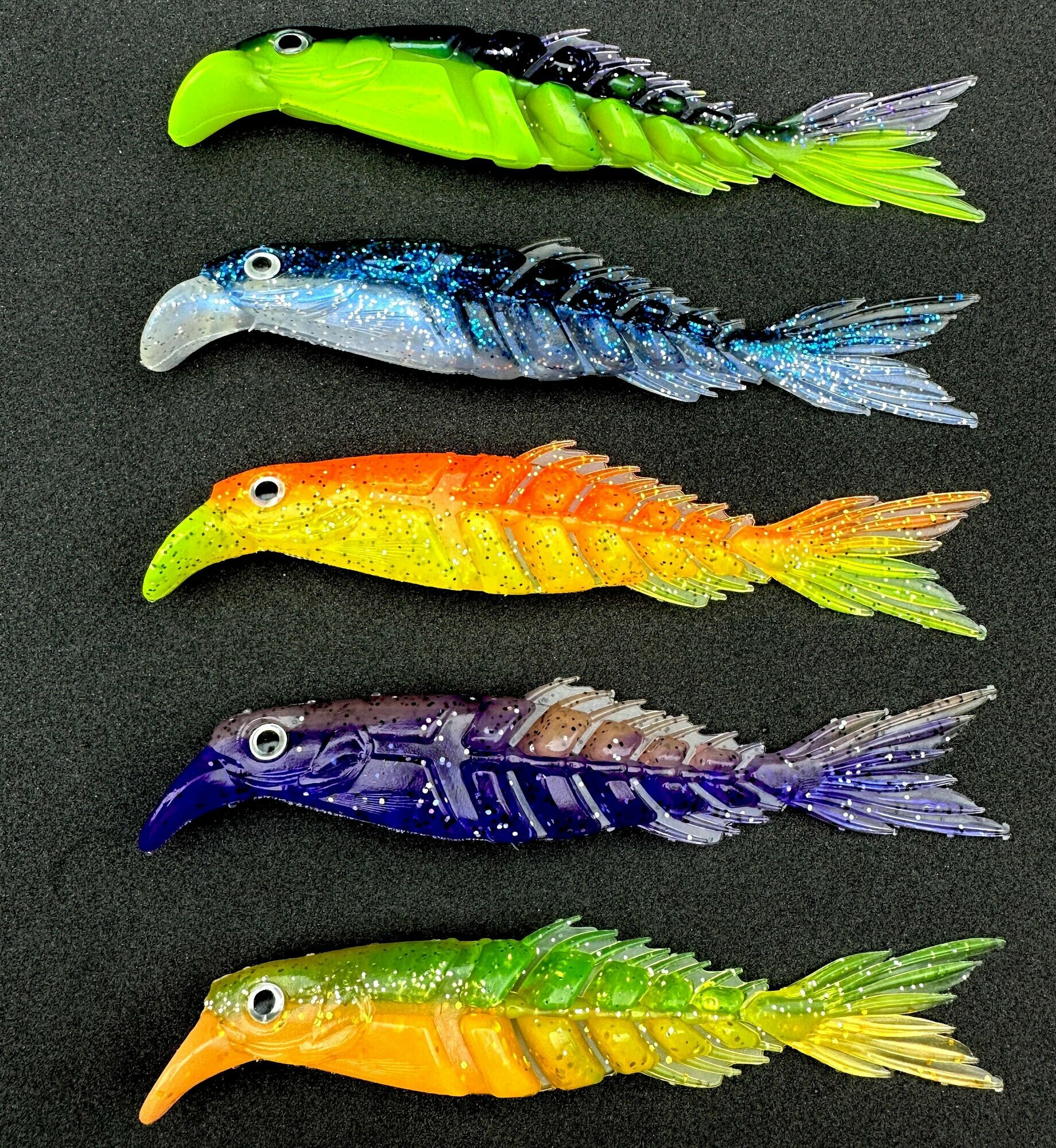 Мягкая силиконовая приманка Bony Fish 5 шт 12 см виброхвост на окунь, щуку, судак, жерех, сома, лосось, форель