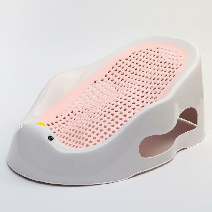 Горка для купания, цвет белый/розовый