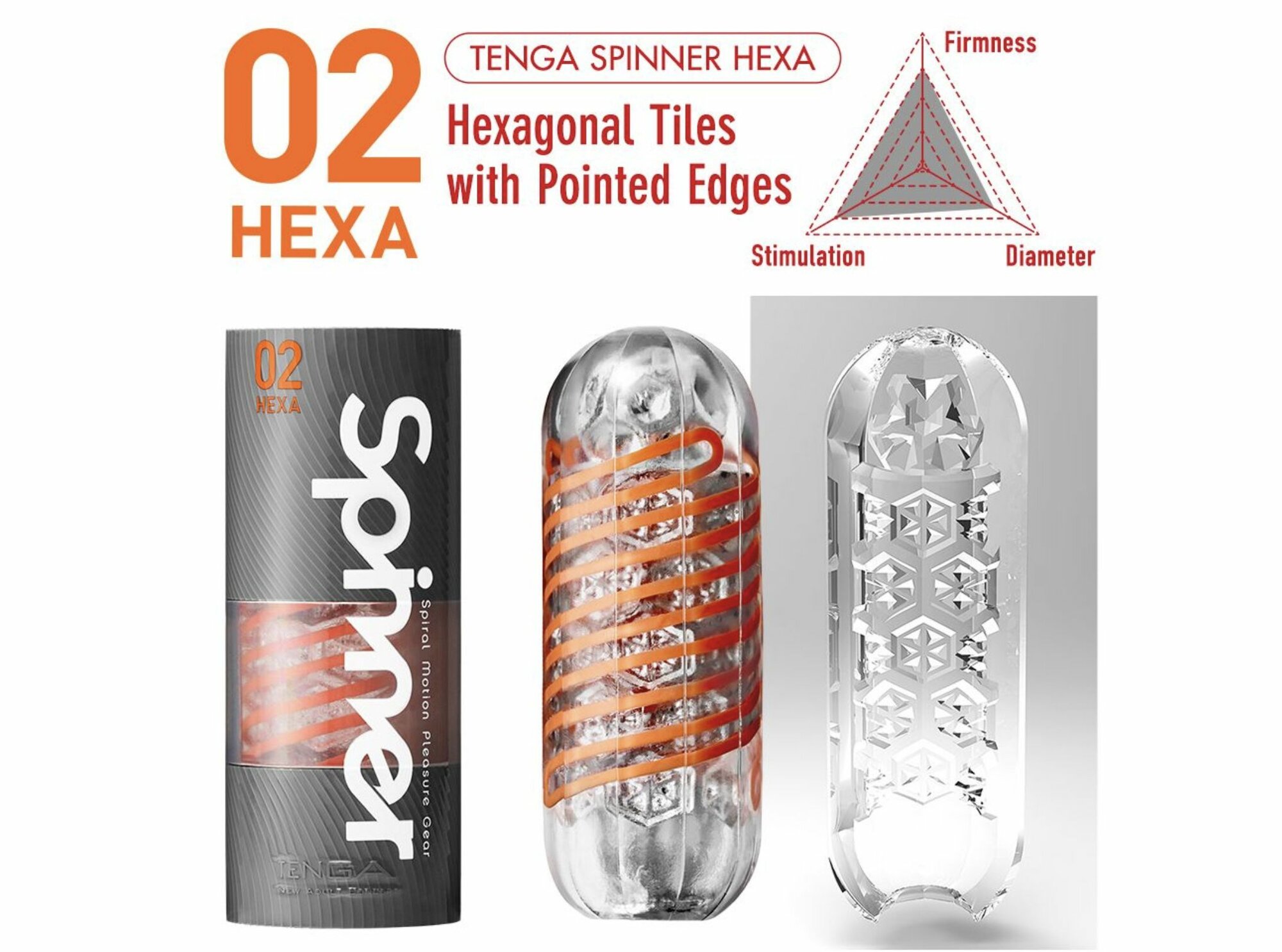 Мастурбатор со спиральным механизмом Tenga Spinner Hexa (SPN-002)