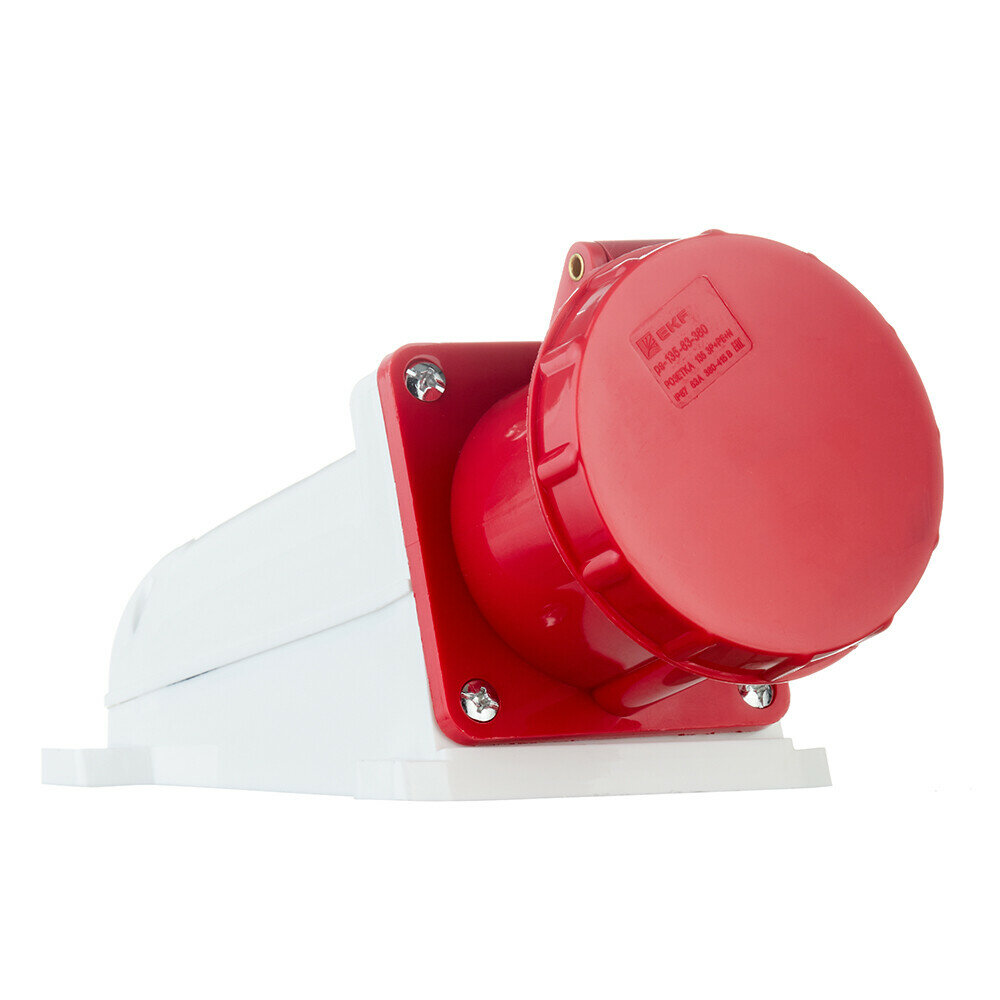 Розетка силовая угловая настенная EKF PROxima 3Р+РЕ+N 63 А 380 В IP67 EKF ps-135-63-380