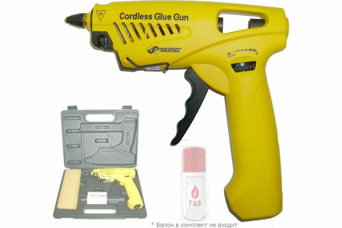 SKRAB клеевой газовый пистолет в кейсе HG872BK 26941 для точной склейки дерева и пластика