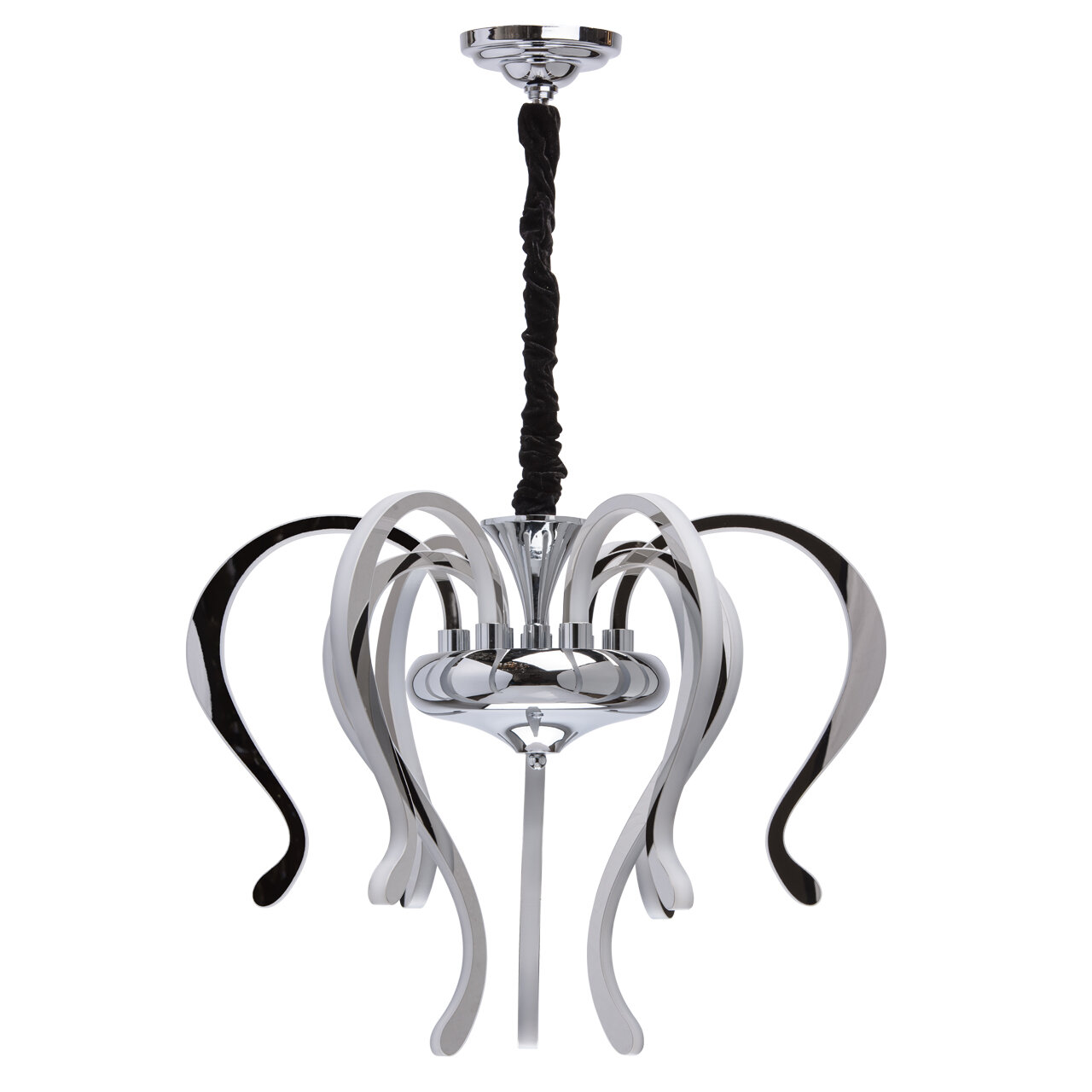 Подвесная светодиодная люстра RegenBogen Платлинг, хром, LED на 111 Вт, 18 кв м