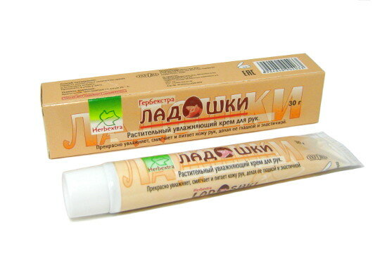 Ладошки Растительный увлажняющий крем для рук, Оксфорд (Ladoshki, Herbal Moisturizing Hand Care Cream, Oxford), 30 г.