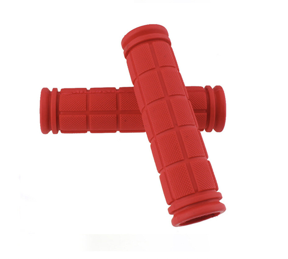 Ручки на руль велосипеда, грипсы 120 мм, резиновые, 2 шт красные