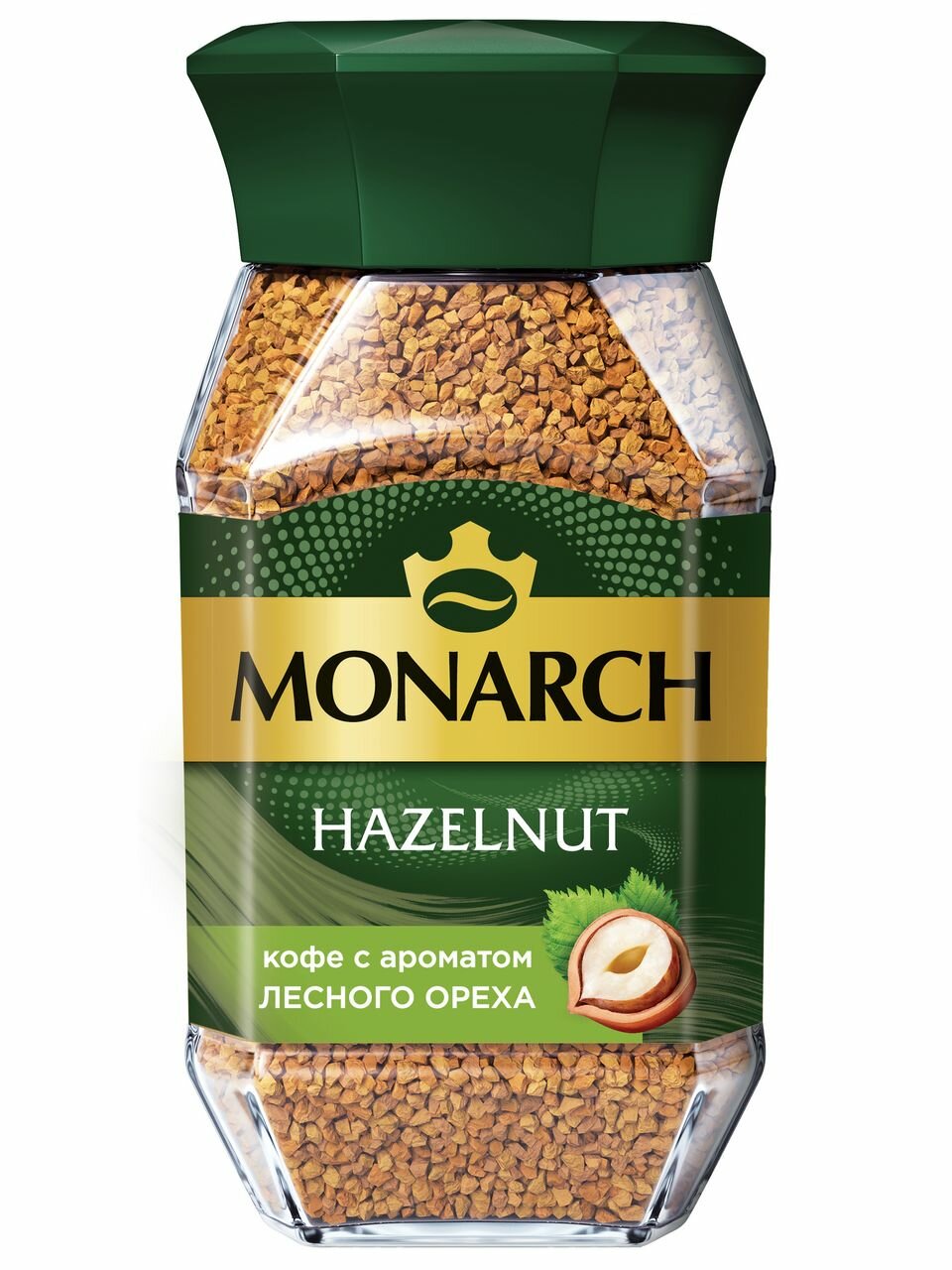 Кофе растворимый JACOBS Hazelnut/Monarch hazelnut натуральный сублимированный с ароматом лесного ореха, 95г