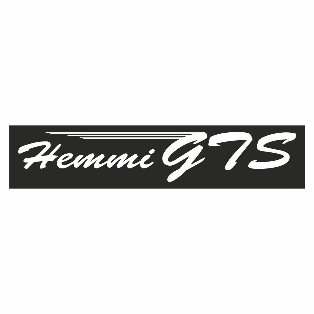 Полоса на лобовое стекло 1220х270мм "Hemmi GTS" черная, Арт рэйсинг