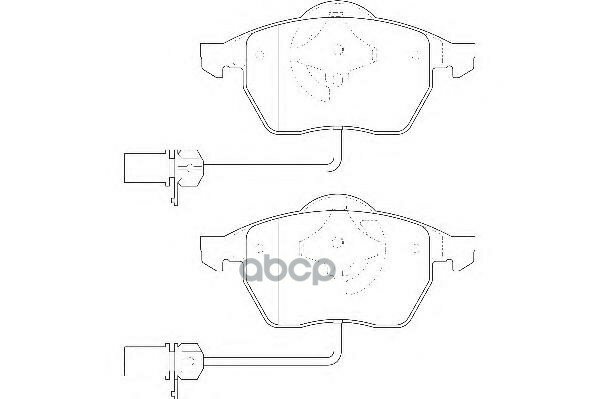 Колодки торм. передн. (с датчиком) AUDI A4 1.8-2.8/1.9TDI 95-00/A6 1.8-2.8/1.9TDI 97-> WAGNER арт. WBP20676B