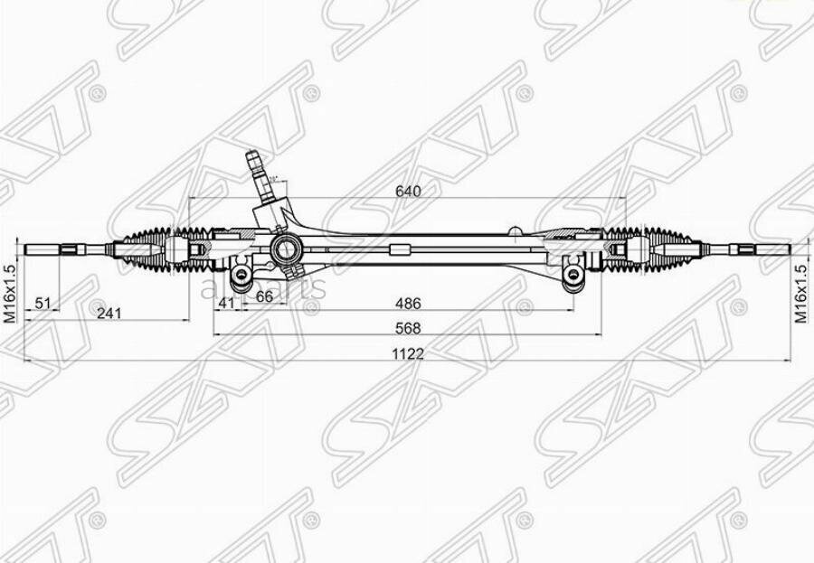 SAT ST-45510-48040 Рейка рулевая LEXUS RX270/350/450H 08- LHD